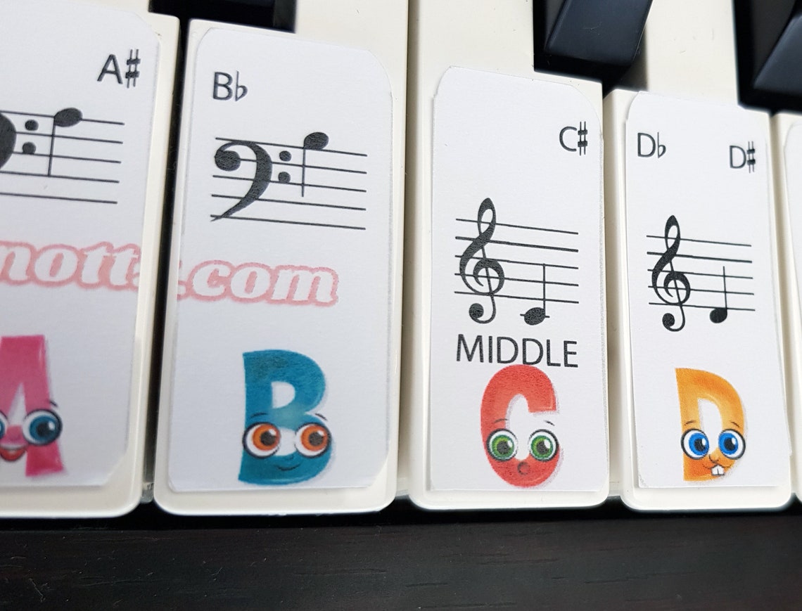 Children's Learn Piano Labels DIGTAL DOWNLOAD | Etsy