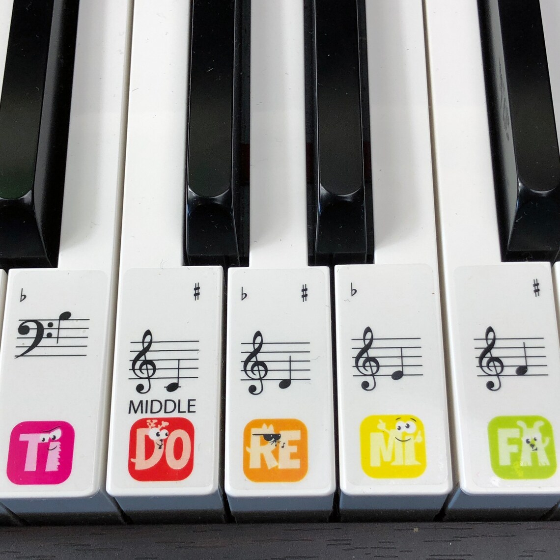 PIANO STICKERS Learn Transparent Children's Solfège - Etsy