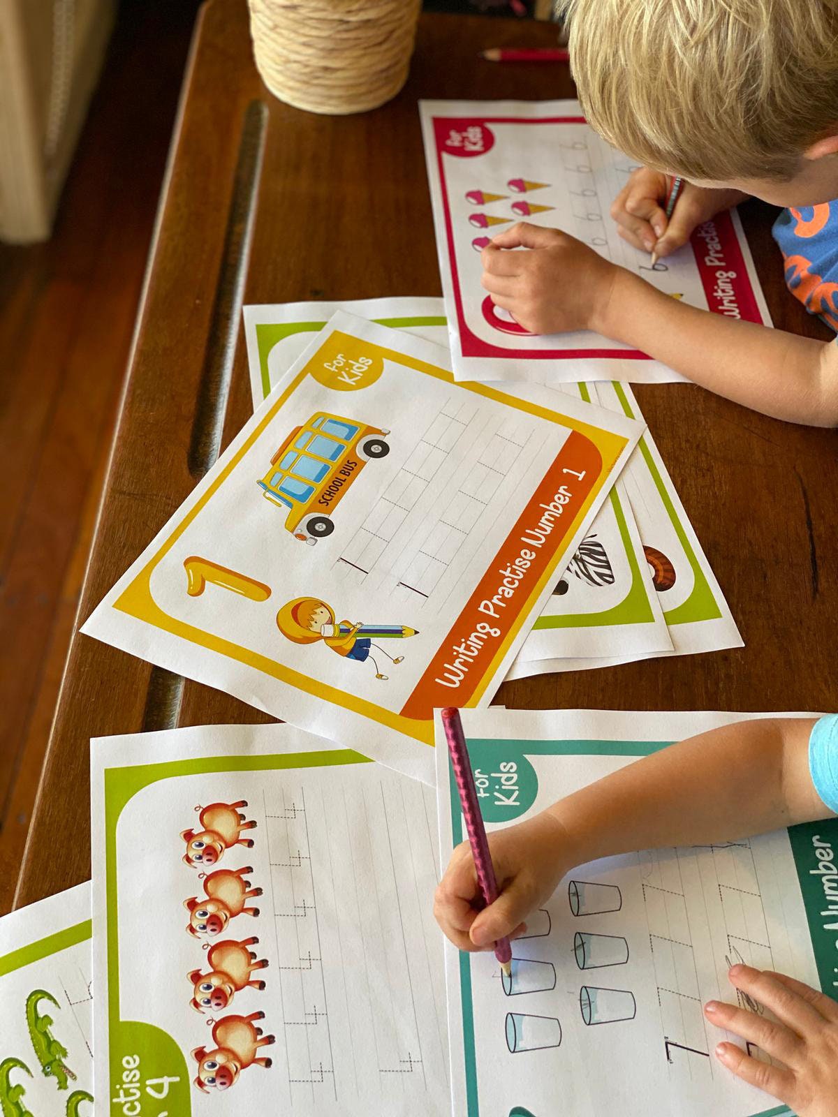 LEARN to Write Numbers 1 2 3 4 5 6 7 8 9 10 DIGITAL DOWNLOAD | Etsy