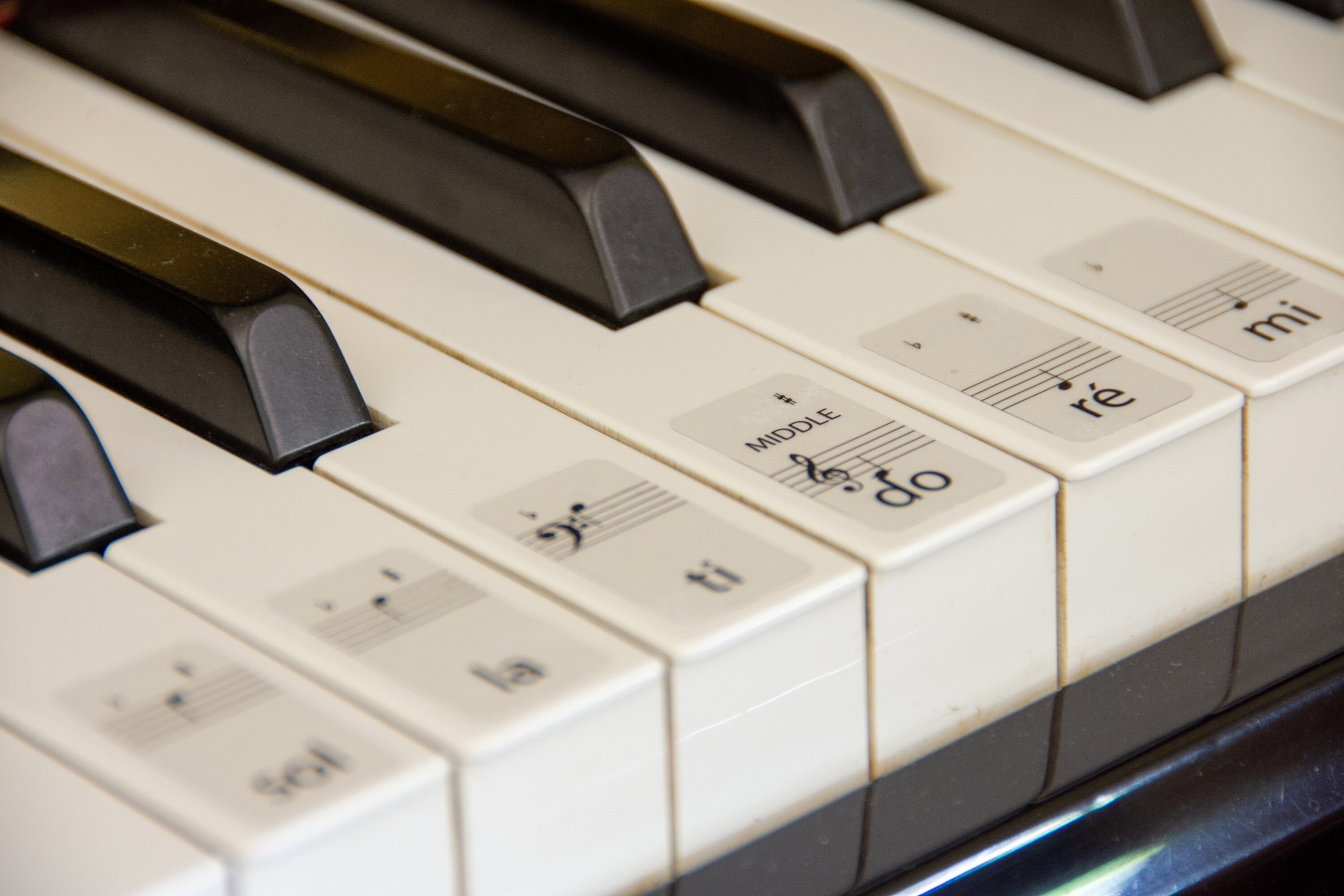 STATIC PIANO Labels SOLFEGE for All Size Pianos and Keyboards the Best ...