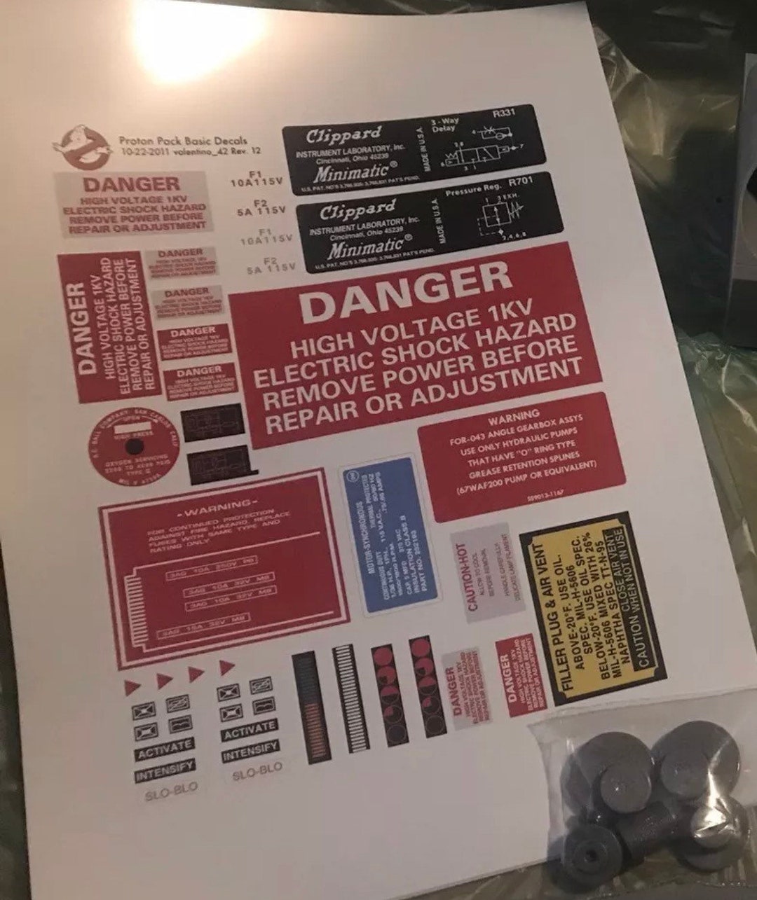 Basic Proton Pack Stickers - Etsy