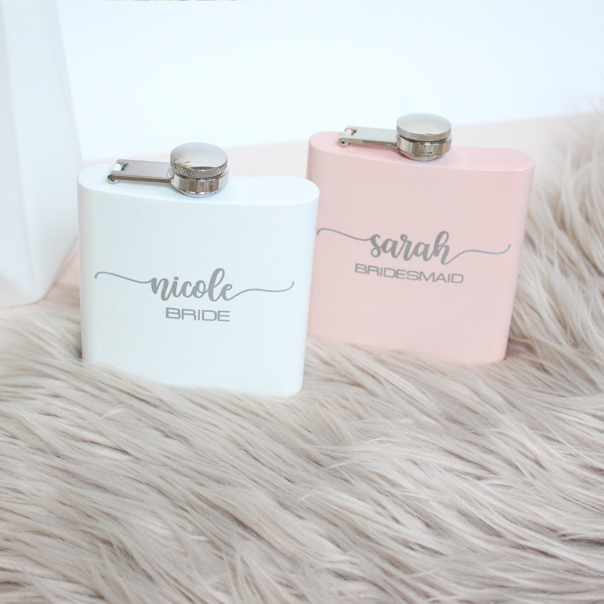 Flask for Girls Bridesmaid Flask Pink Flask Bride Flask - Etsy UK