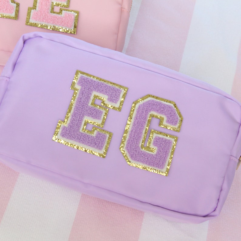 Nylon Pouch With Patches Chenille Patch Custom Makeup Bag - Etsy