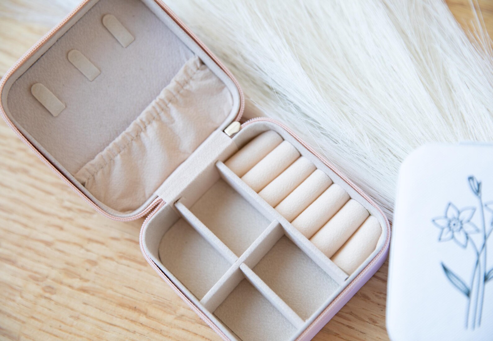 Personalized Travel Jewelry Box, Small Square Earring Organizer ...