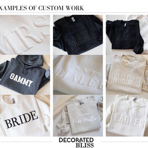 Custom Varsity Crewneck Sweatshirt, Personalized Embossed Sweater ...