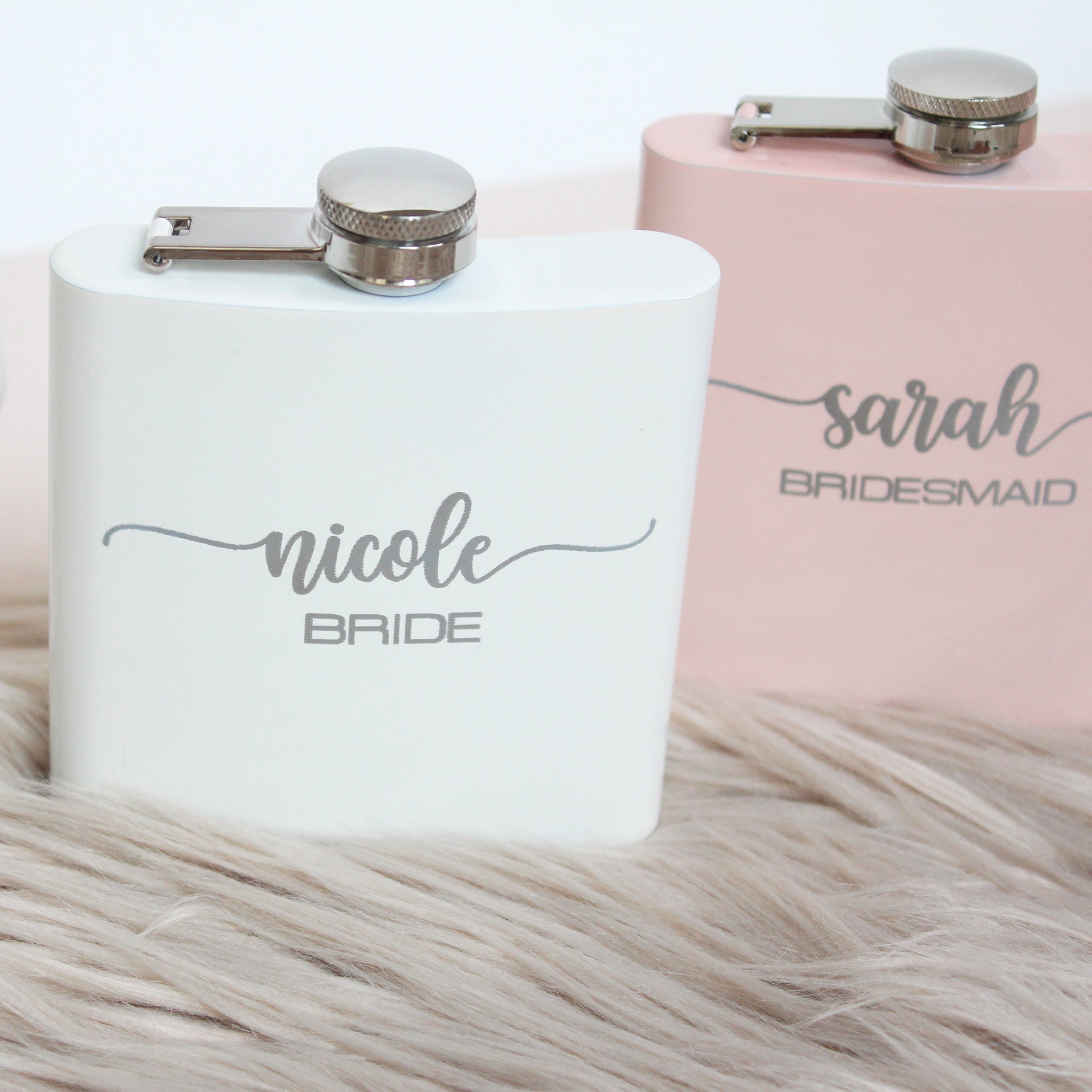Flask for Girls Bridesmaid Flask Pink Flask Bride Flask - Etsy UK