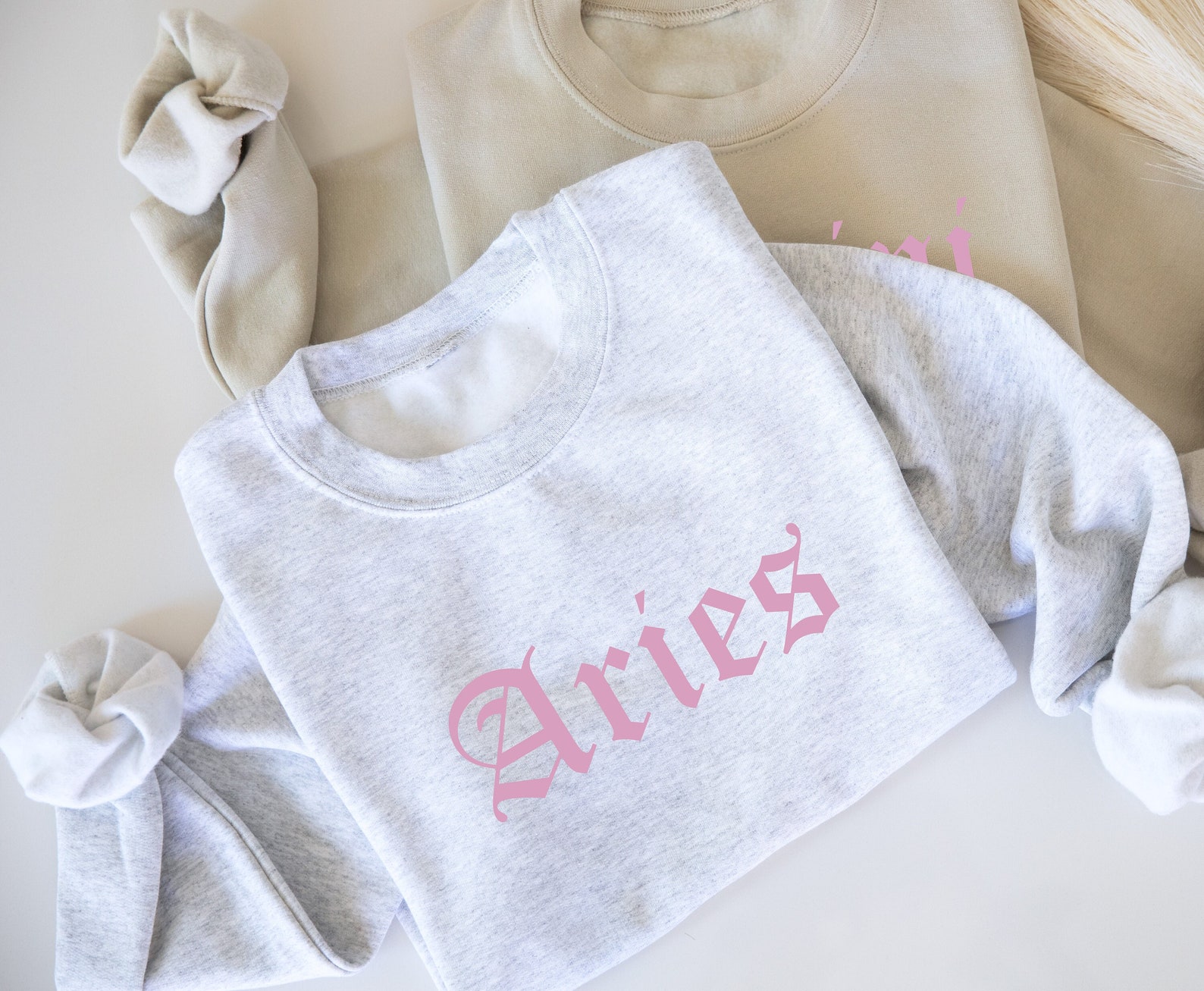 Embossed Zodiac Sweatshirt Personalized Gift Friend Custom Horoscope ...
