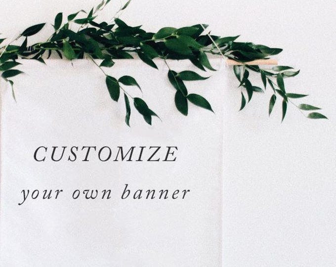 Custom Linen Banner / Backdrop for Weddings or Home - Etsy
