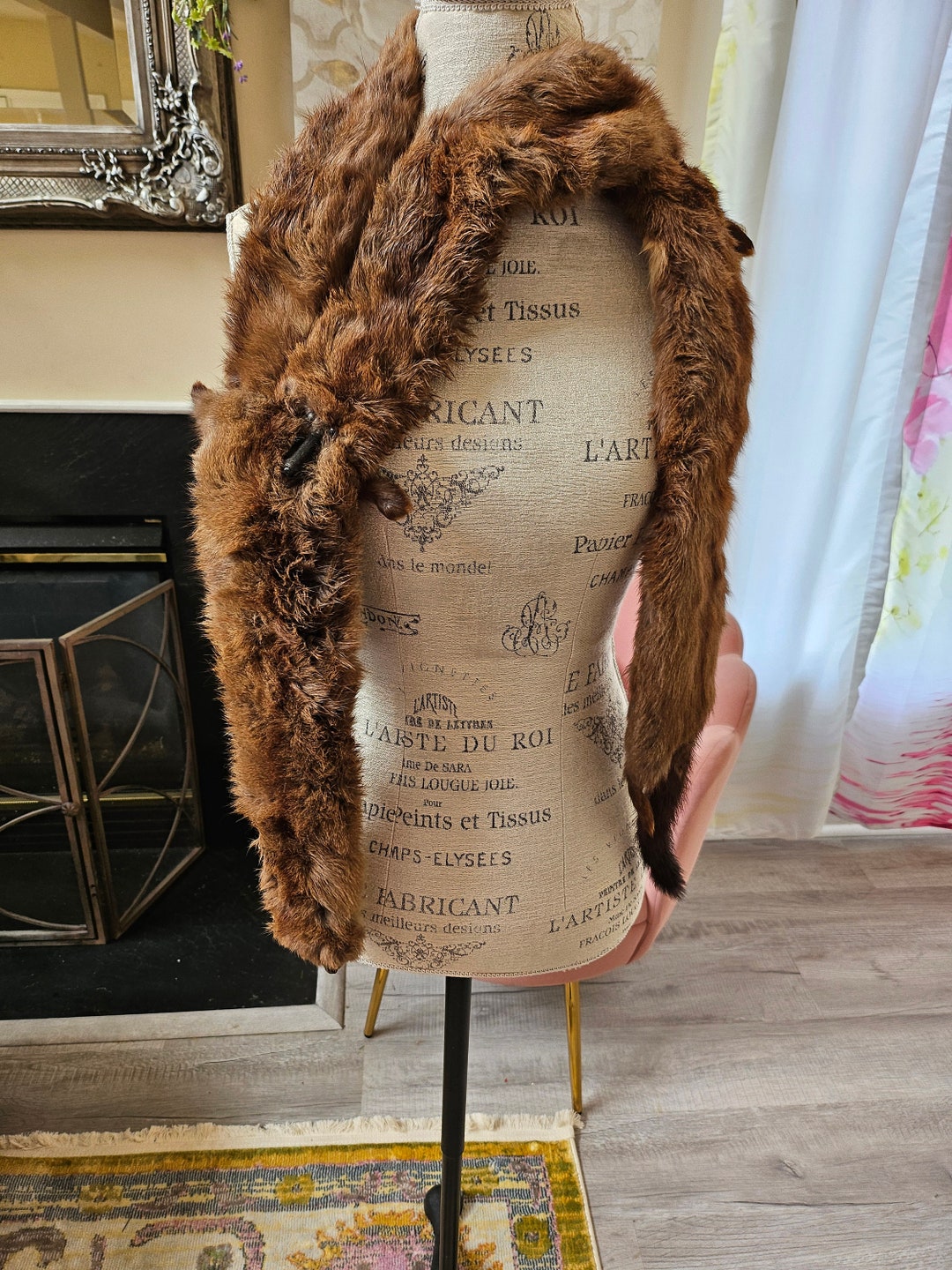 Vintage Mink Stole Genuine Fur Scarf Animal Wrap Shoulder Cape - Etsy