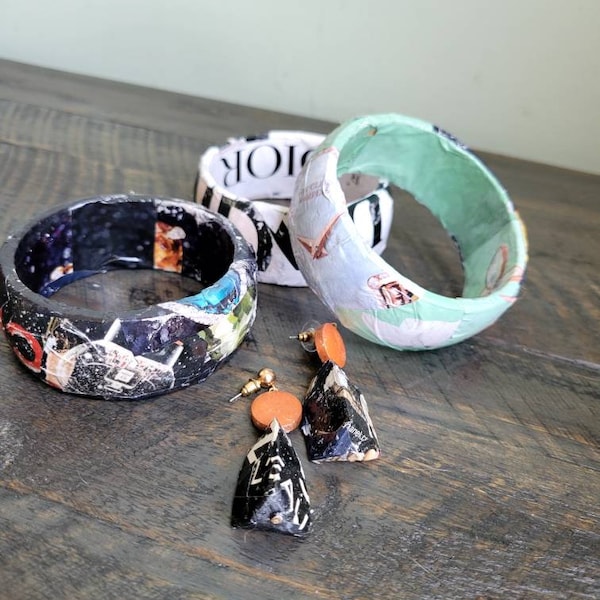 Decoupage Bracelet - Etsy