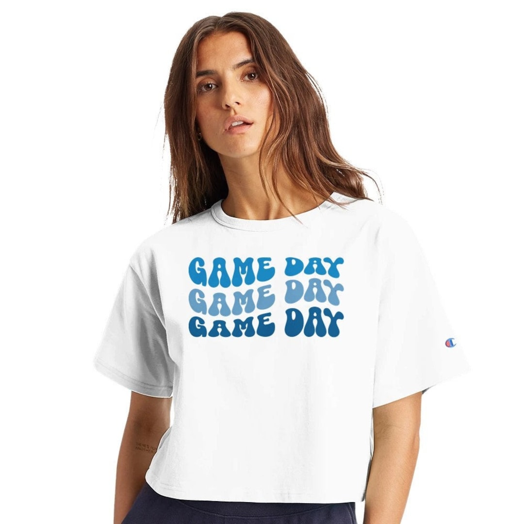 Game Day Cropped T-shirt Wavy Groovy Crop Top - Etsy