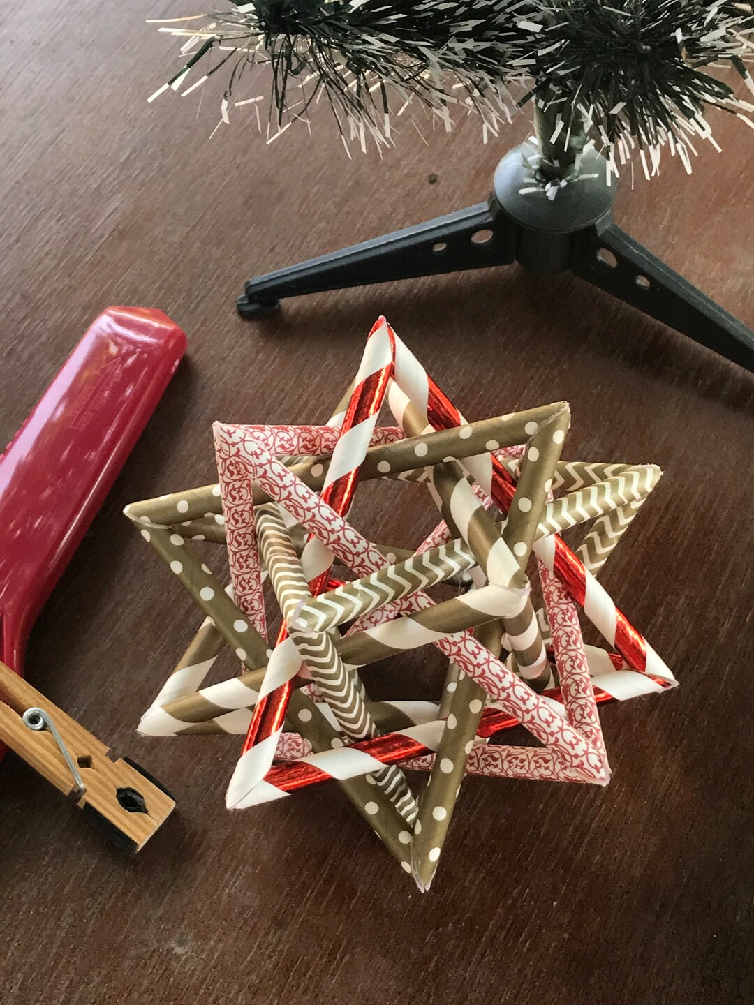 Geometric Sculpture Accent Decor Ornament Made of Drinking Straws - Etsy