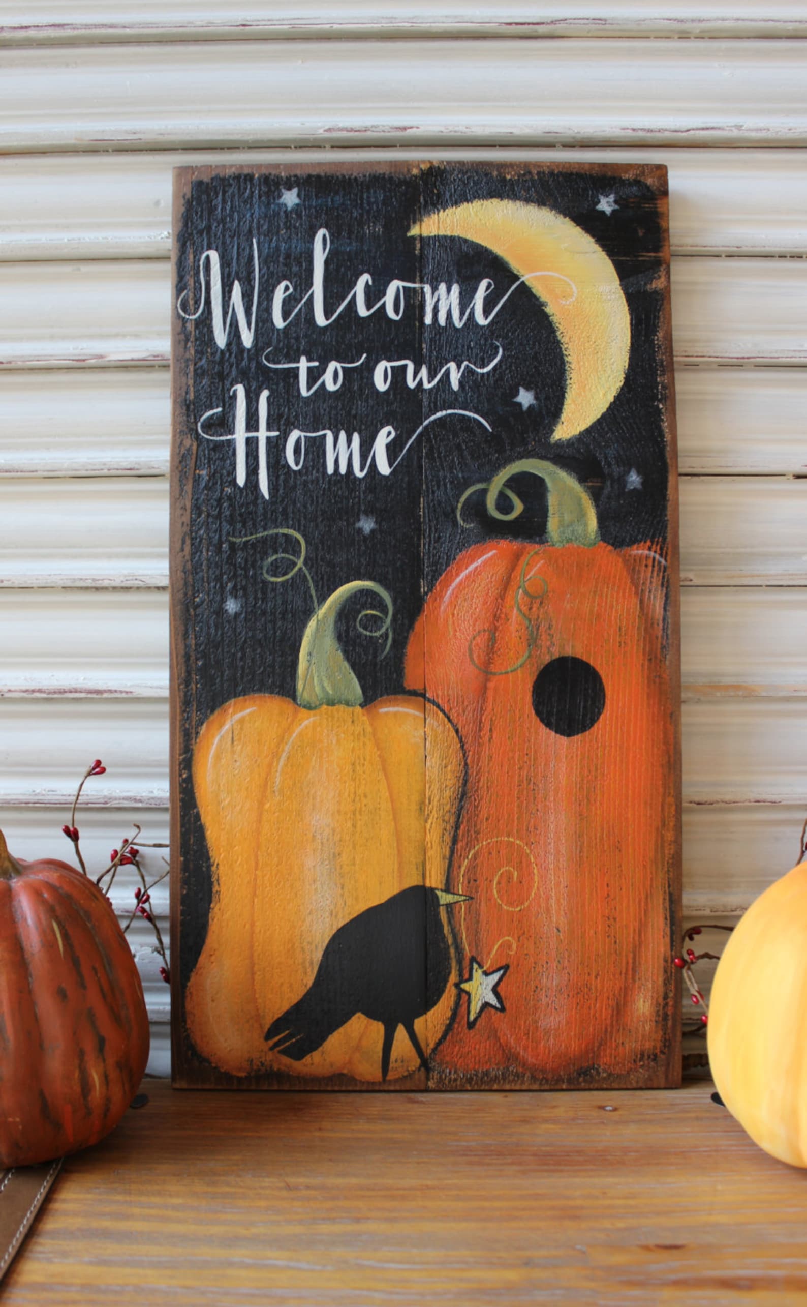 Fall Decor Fall Wood Sign Welcome Wood Sign Harvest Autumn | Etsy