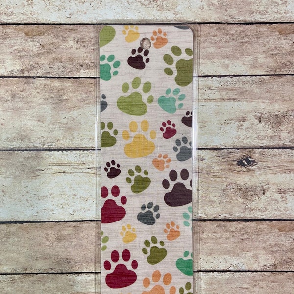 Paw Print Bookmark - Etsy