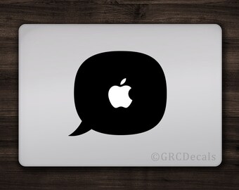 Speech Bubble Mac Apple Logo Cover Laptop Vinyl Decal | Etsy