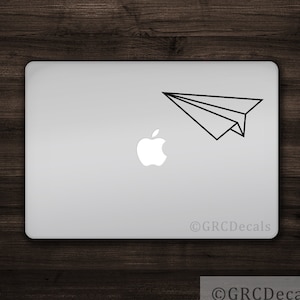 Paper Airplane - Mac Apple Logo Cover Laptop Vinyl Decal Sticker ...