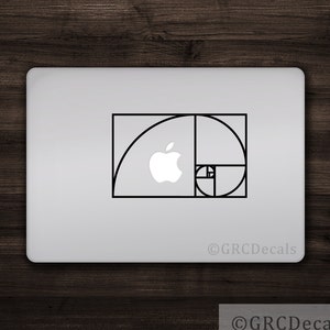 Fibonacci Spiral Mac Apple Logo Cover Laptop Vinyl Decal - Etsy