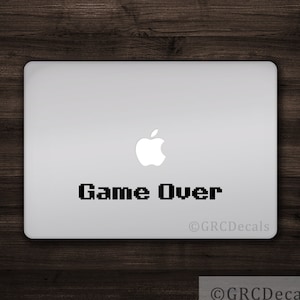 Game Over Decal Laptop Vinyl Decal Sticker MacBook Mac Apple Unique ...