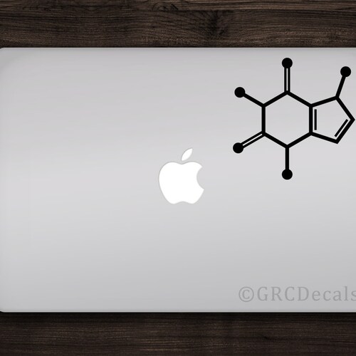 Caffeine Molecule Vinyl Decal Sticker Macbook Mac Apple - Etsy