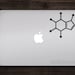 Caffeine Molecule Vinyl Decal Sticker MacBook Mac Apple Laptop Coffee ...
