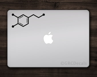 Caffeine Molecule Vinyl Decal Sticker Macbook Mac Apple | Etsy