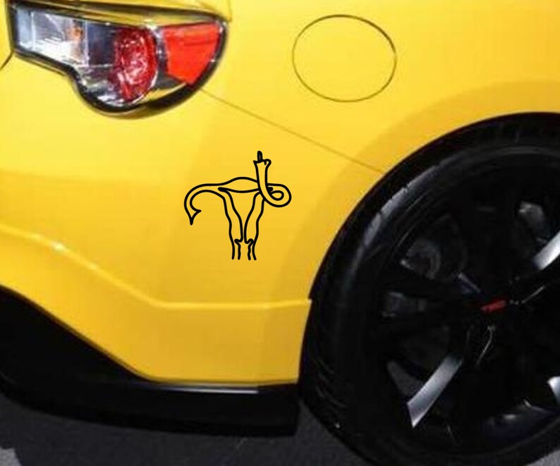 Uterus Middle Finger Vinyl Decal Sticker Macbook Mac Apple - Etsy