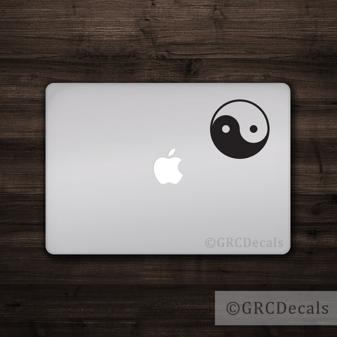 Yin Yang - Mac Apple Logo Laptop Vinyl Decal Sticker MacBook Unique ...