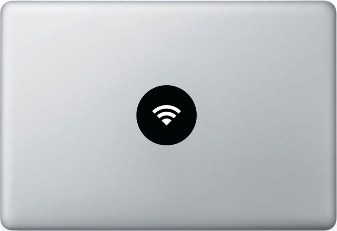Wifi Symbol - Mac Apple Logo Cover Laptop Vinyl Decal Sticker MacBook ...