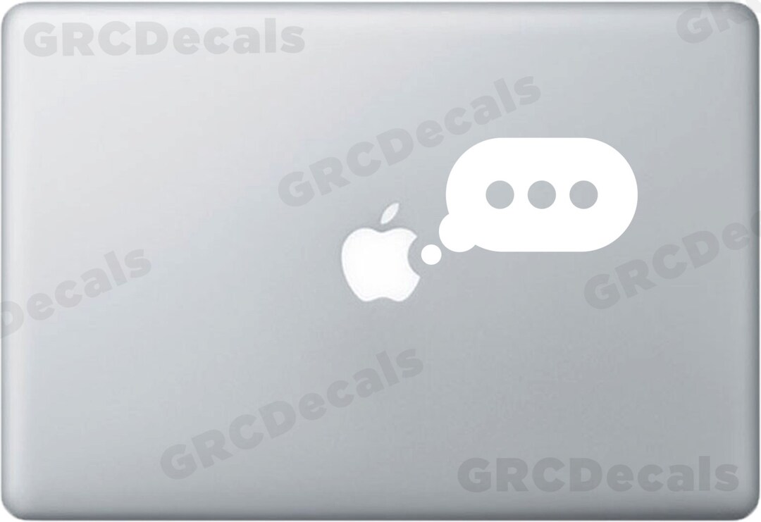 Text Message Dots Mac Apple Logo Cover Laptop Vinyl Decal - Etsy