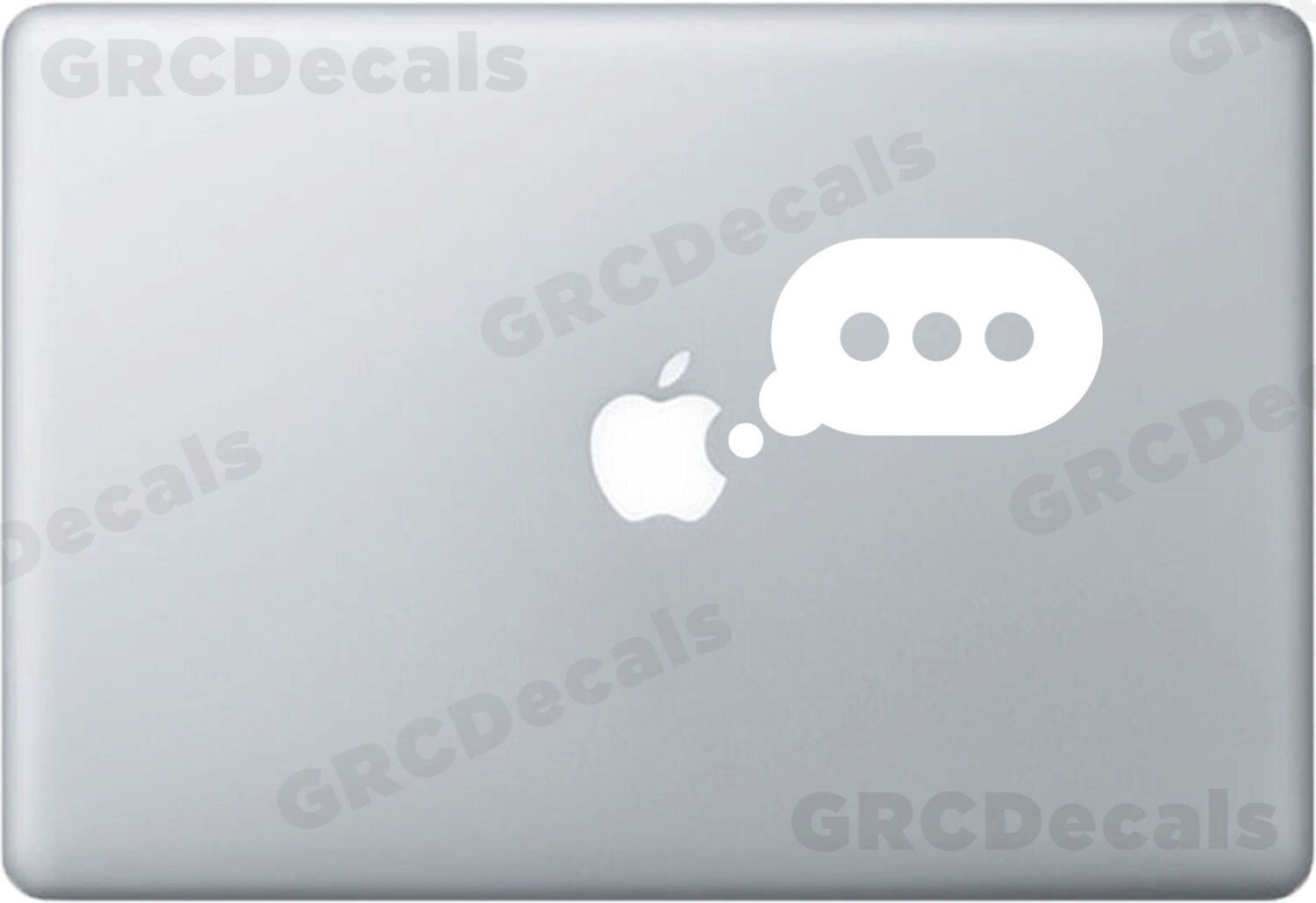 Text Message Dots Mac Apple Logo Cover Laptop Vinyl Decal - Etsy