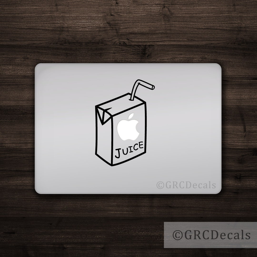 Juice Box Decal Mac Apple Logo Cover Laptop Vinyl Decal Sticker MacBook ...