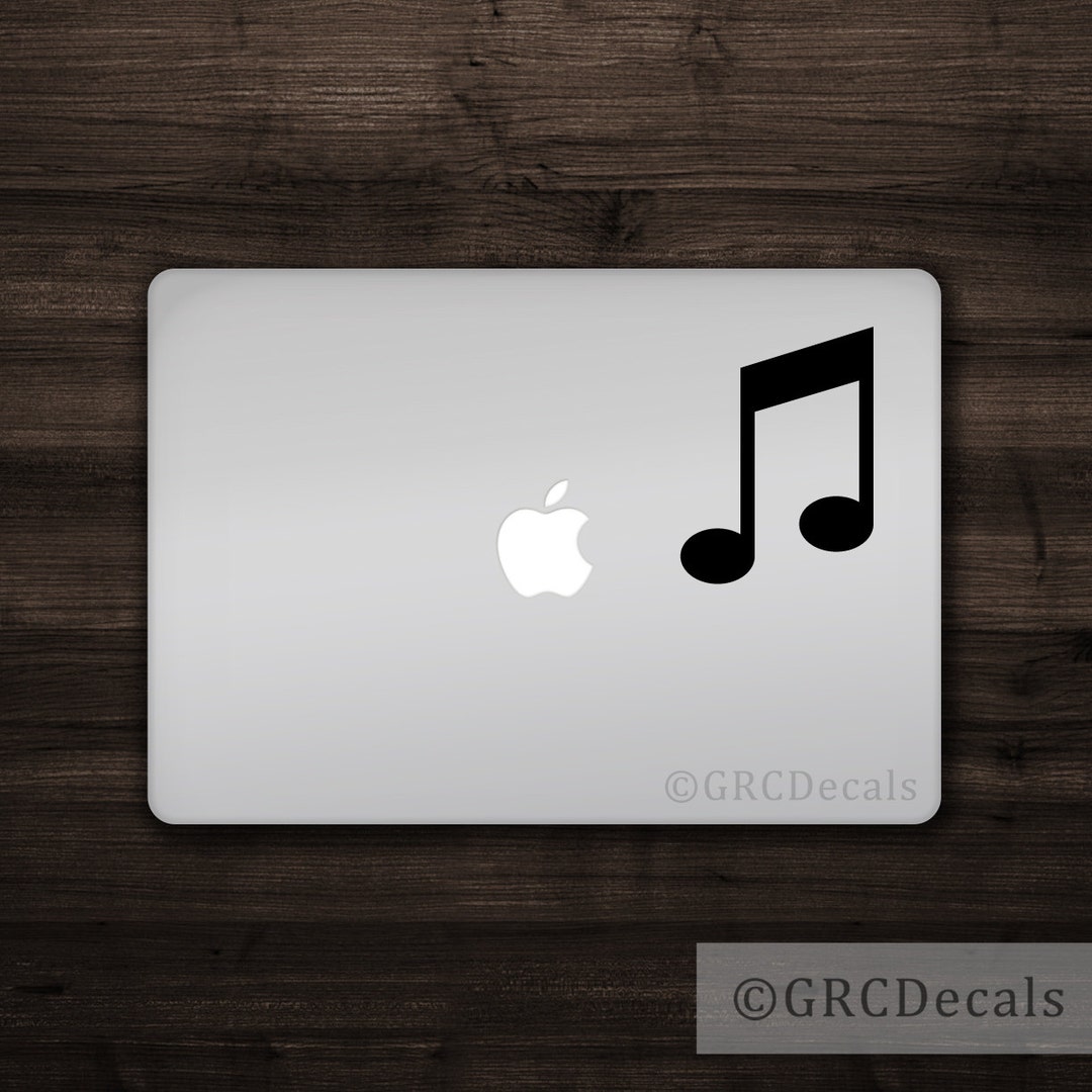 Music Note - Mac Apple Logo Cover Laptop Vinyl Decal Sticker MacBook ...