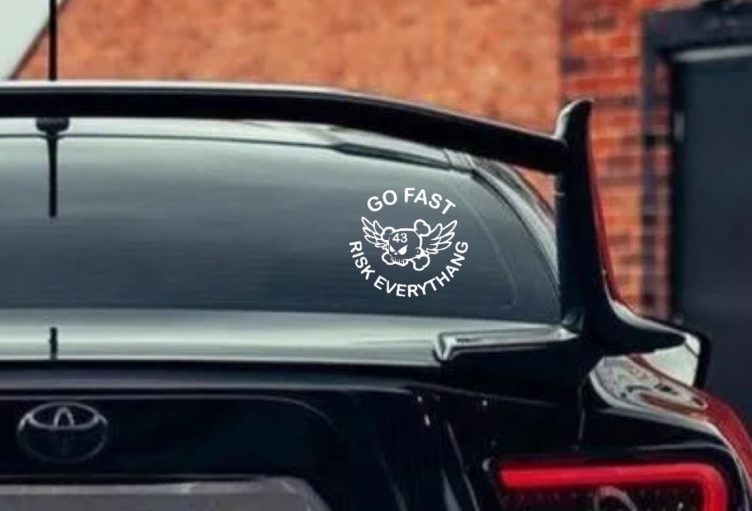 Go Fast Risk Everythang 43 Skull Decal Ken Block Hoonicorn Decals ...