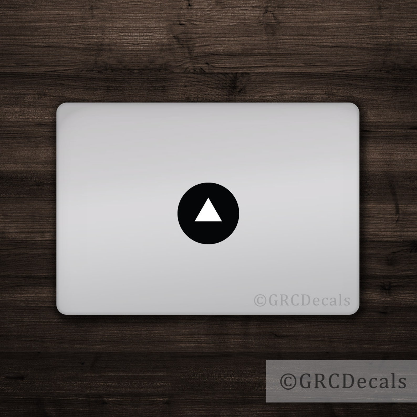 Triangle Circle Decal Mac Apple Logo Cover Laptop Vinyl Decal Sticker ...
