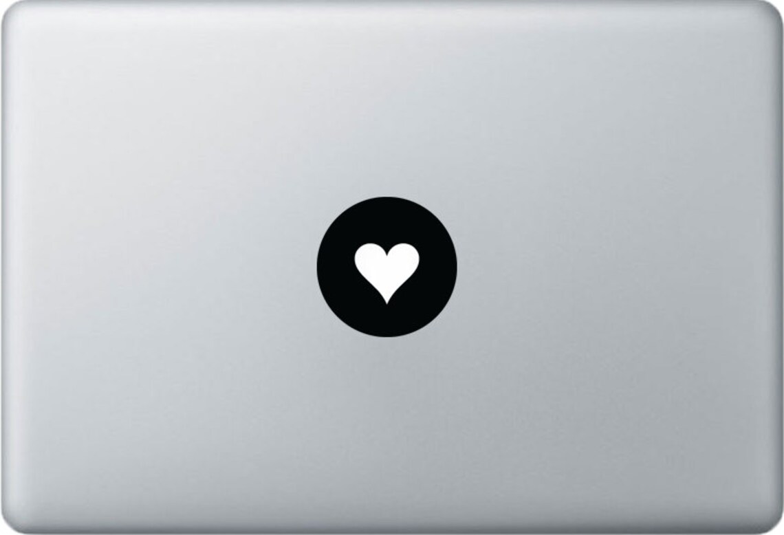 Heart - Mac Apple Logo Cover Laptop Vinyl Decal Sticker MacBook Unique ...
