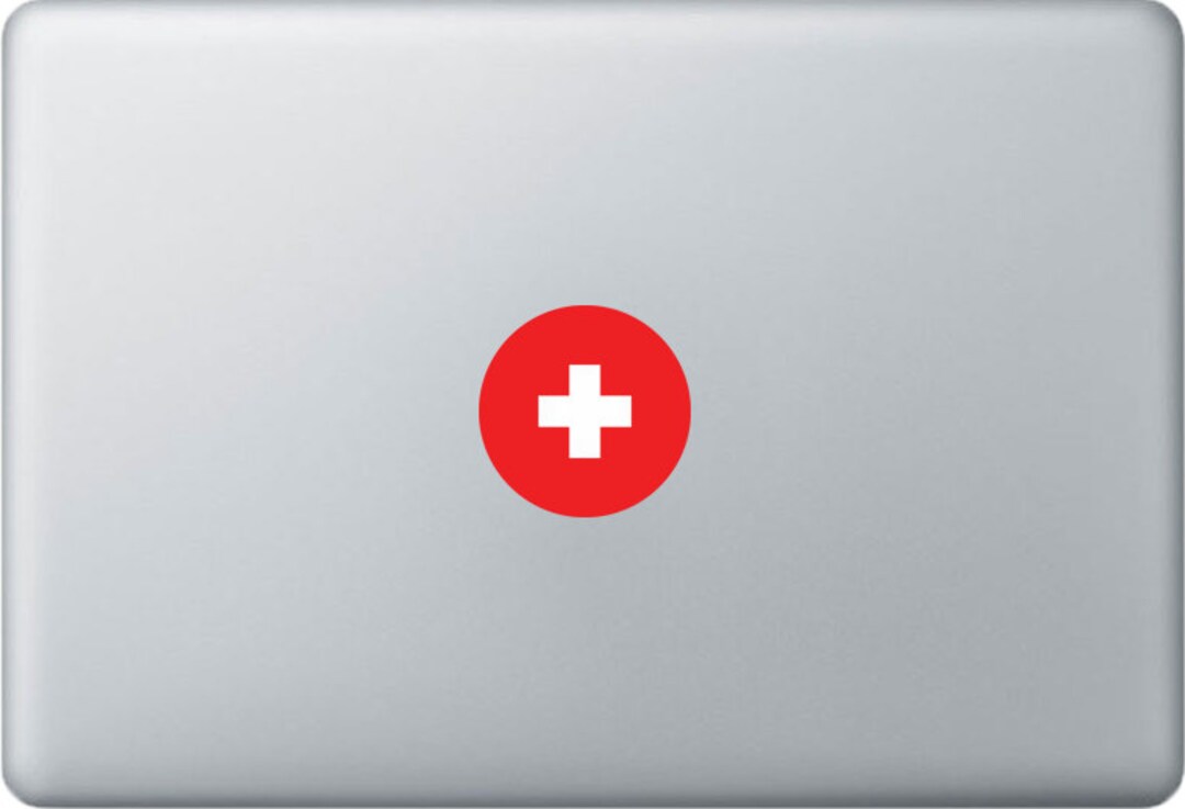 Red Cross Mac Apple Logo Cover Laptop Vinyl Decal Sticker - Etsy