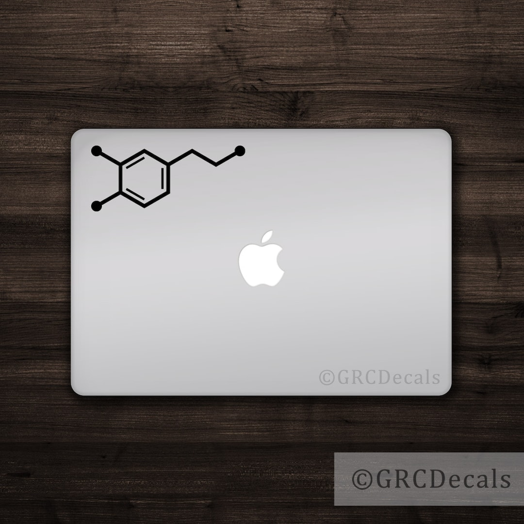 Dopamine Molecule Vinyl Decal Sticker MacBook Mac Apple Laptop Atom ...