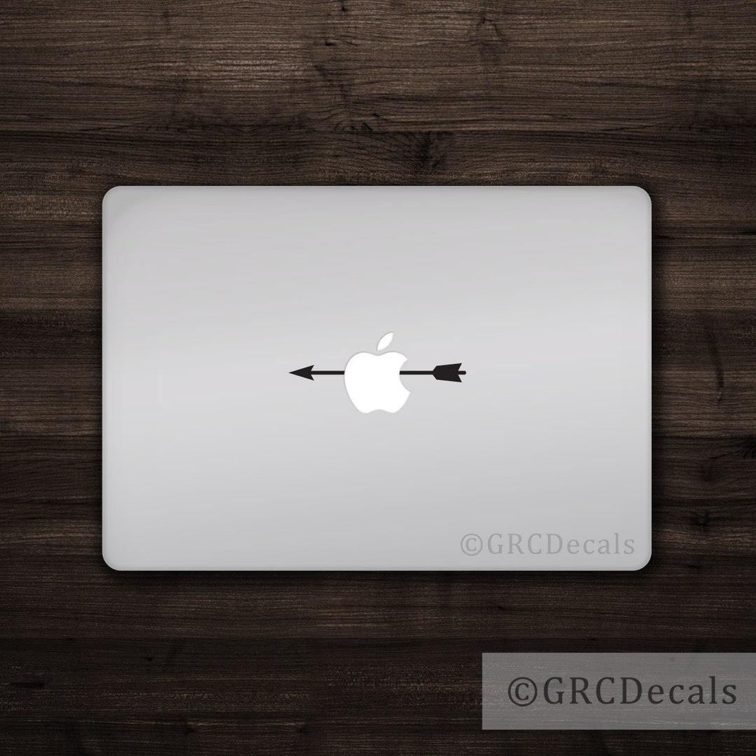 Apple Arrow Left - Mac Apple Logo Cover Laptop Vinyl Decal Sticker ...