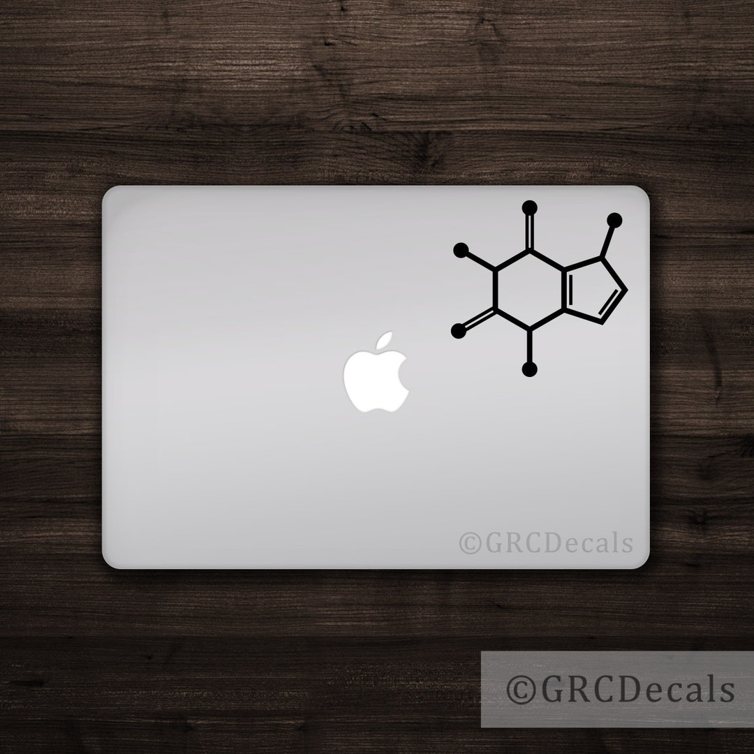 Caffeine Molecule Vinyl Decal Sticker MacBook Mac Apple Laptop Coffee ...