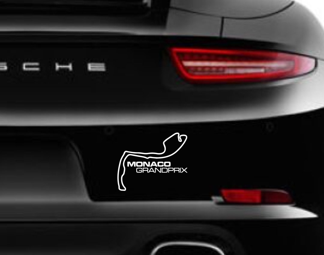 Monaco Grand Prix Racetrack Vinyl Decal Formula One Decals Bumper ...