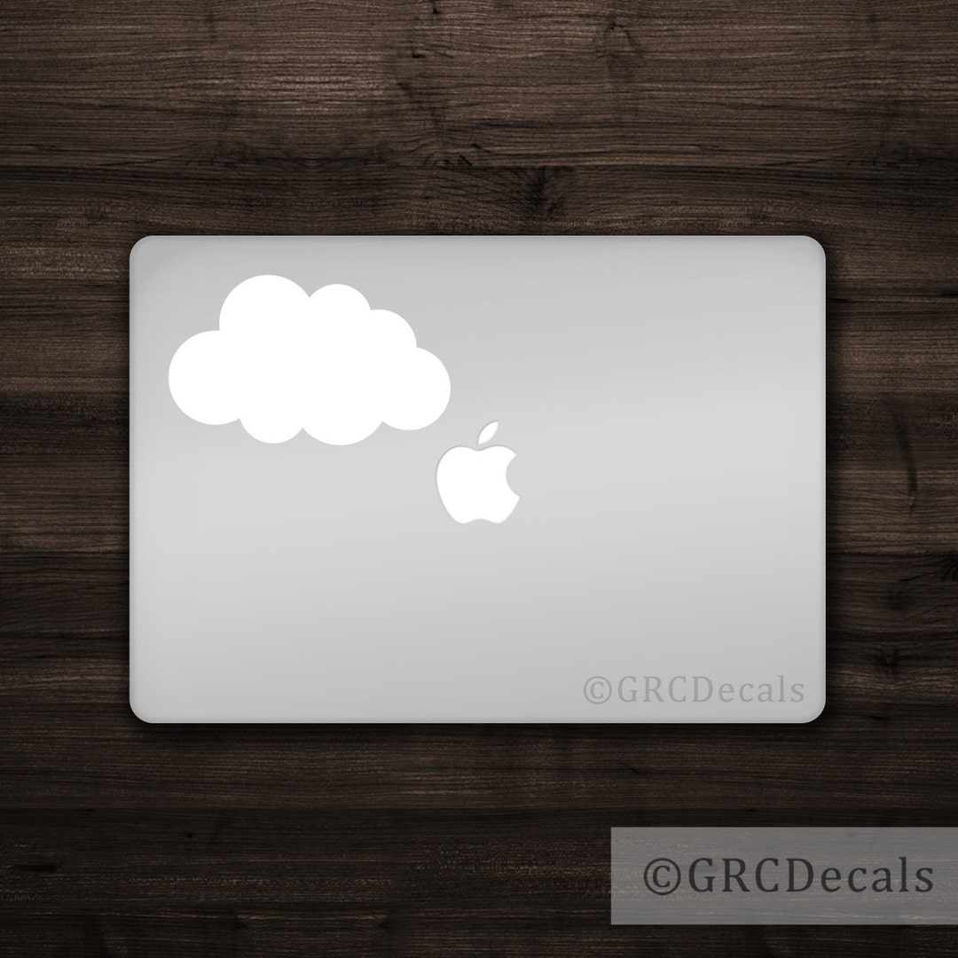 Cloud Mac Apple Logo Cover Laptop Vinyl Decal MacBook Decal Unique ...