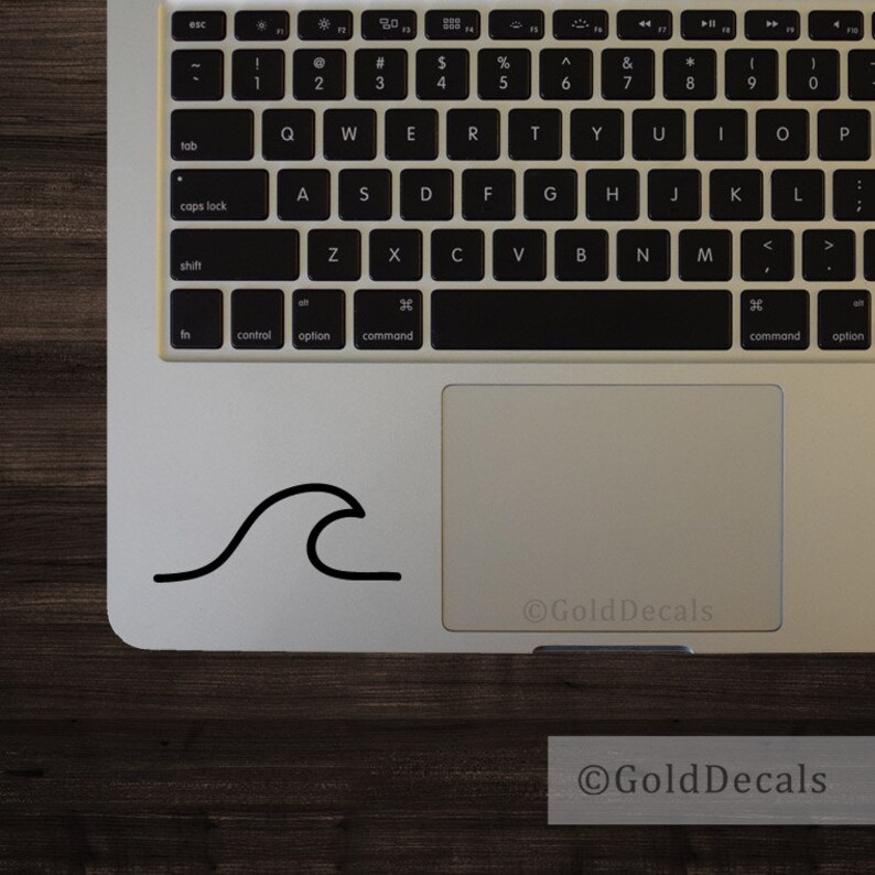 Wave Vinyl Decal Sticker Macbook Mac Apple Laptop Unique | Etsy