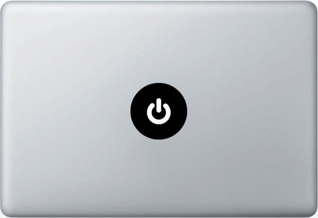 Power Symbol - Mac Apple Logo Cover Laptop Vinyl Decal Sticker MacBook ...