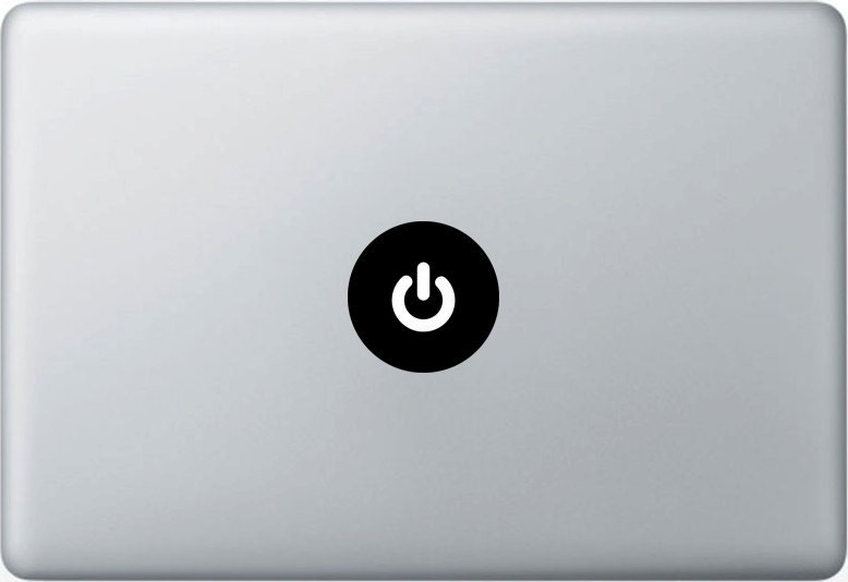 Power Symbol - Mac Apple Logo Cover Laptop Vinyl Decal Sticker MacBook ...