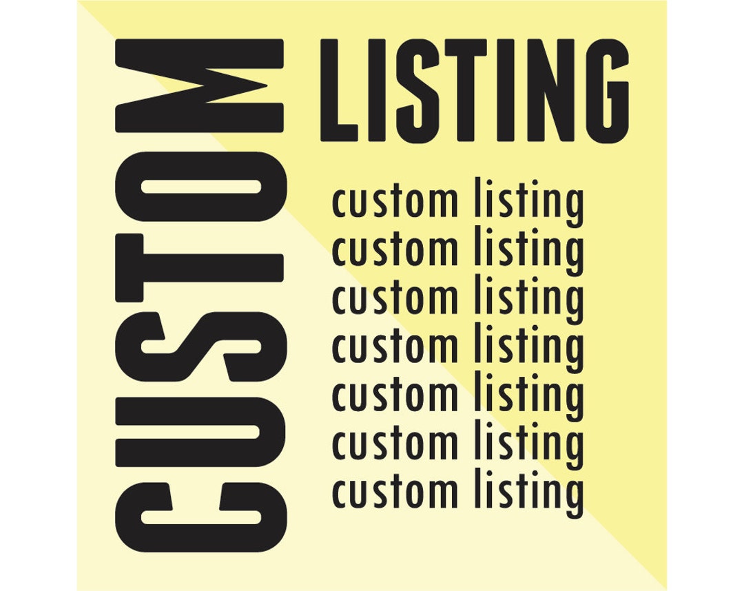 Custom Item - Vinyl Decal - Etsy