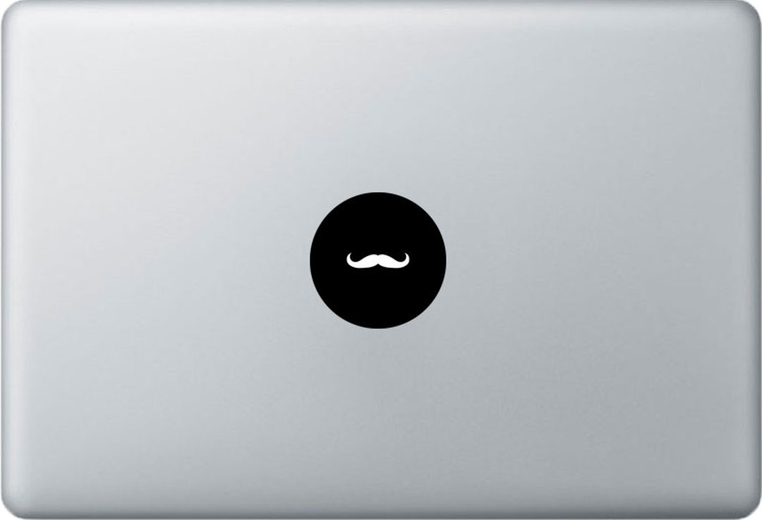 Mustache Decal Mac Apple Logo Cover Laptop Vinyl Decal Sticker MacBook ...
