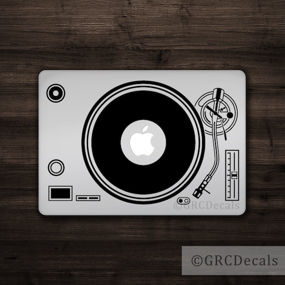 DJ Turntable Mac Apple Logo Cover Laptop Vinyl Decal Sticker - Etsy