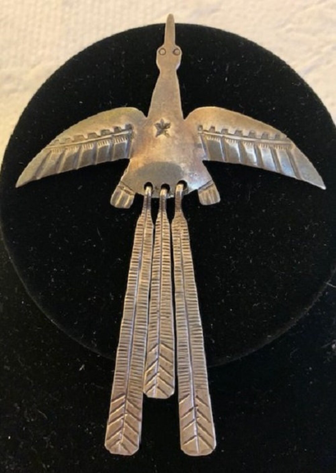 Vintage Native American Navajo Early Sterling Peyote Waterbird Brooch ...