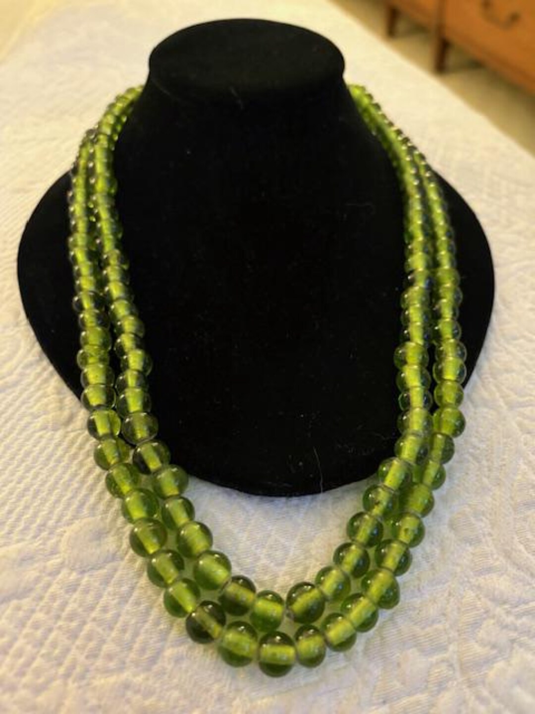 Vintage African Chartreuse Clear Glass 8MM Round Trade Beads - Etsy