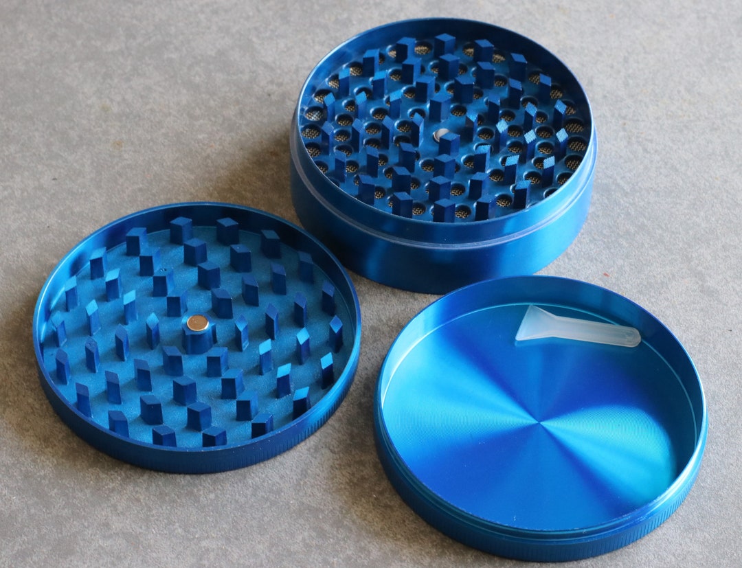 Large Herb Grinder 3 Diameter 3 Piece Grinder & Filter Magnetic Lid ...